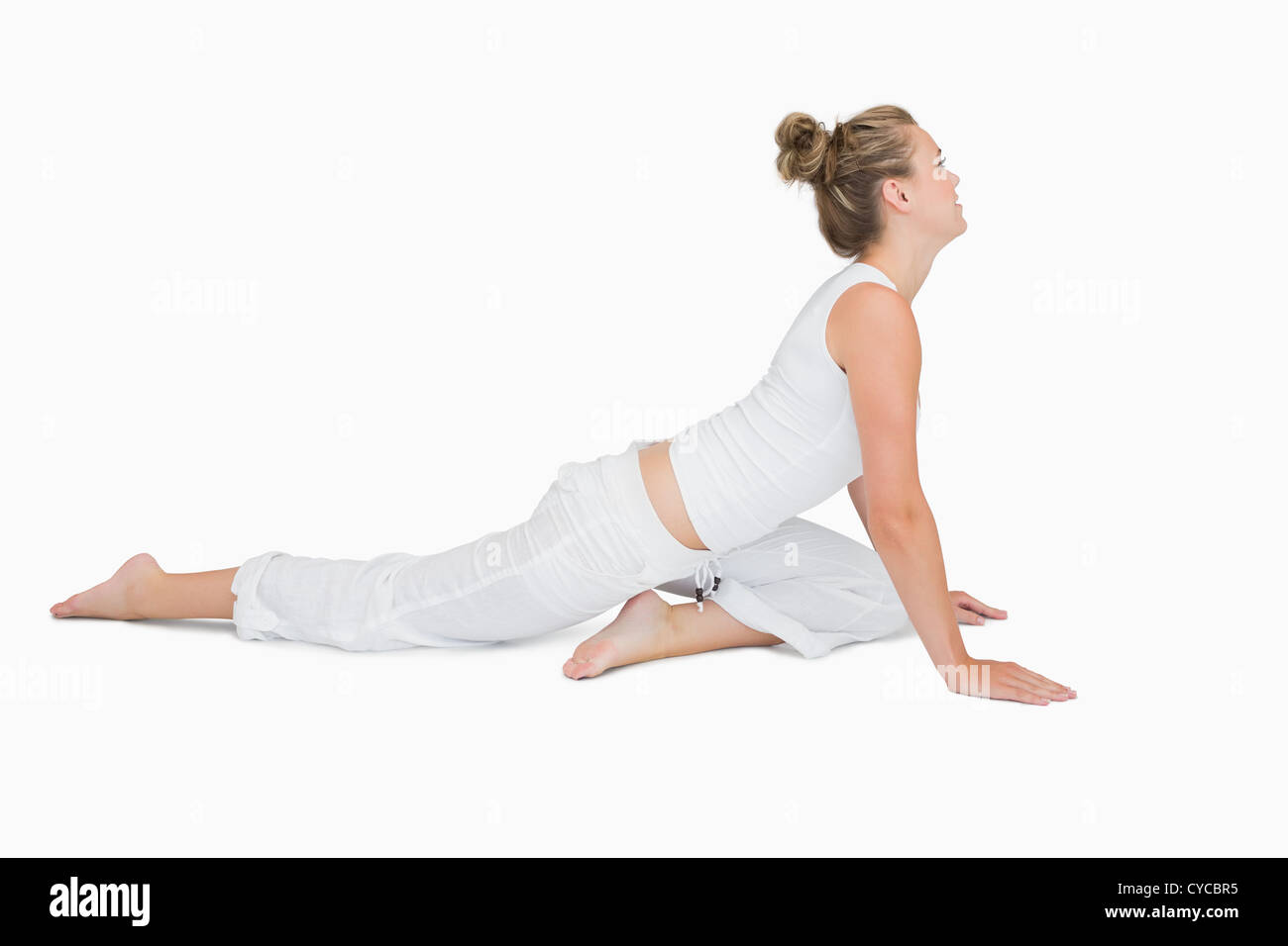 Woman in yoga pose Stock Photo - Alamy