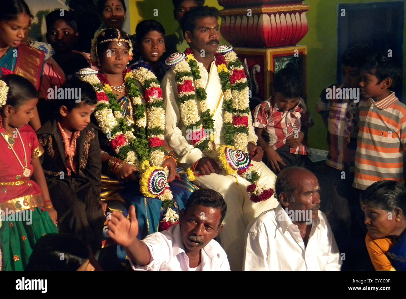 India, Tamil Nadu, Pondicherry, local marriage Stock Photo - Alamy