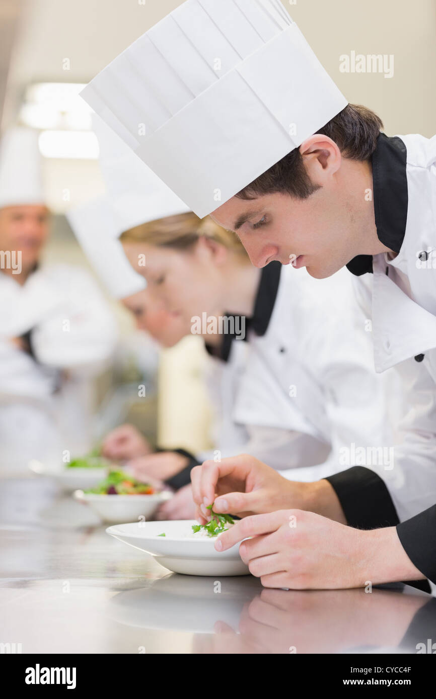 Culinary class making salads Stock Photo - Alamy