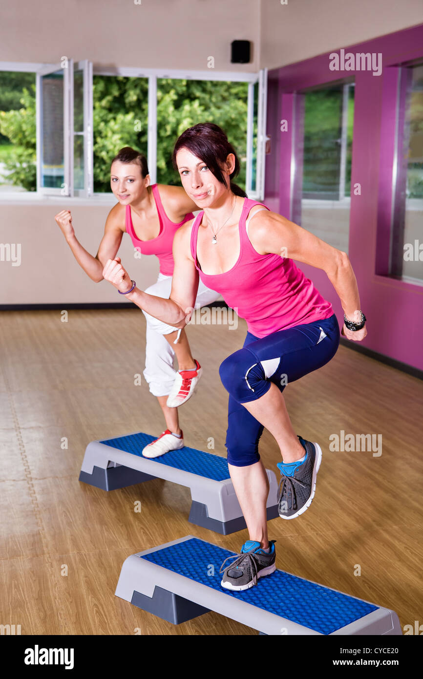 young woman in sport dress at training Stock Photo - Alamy