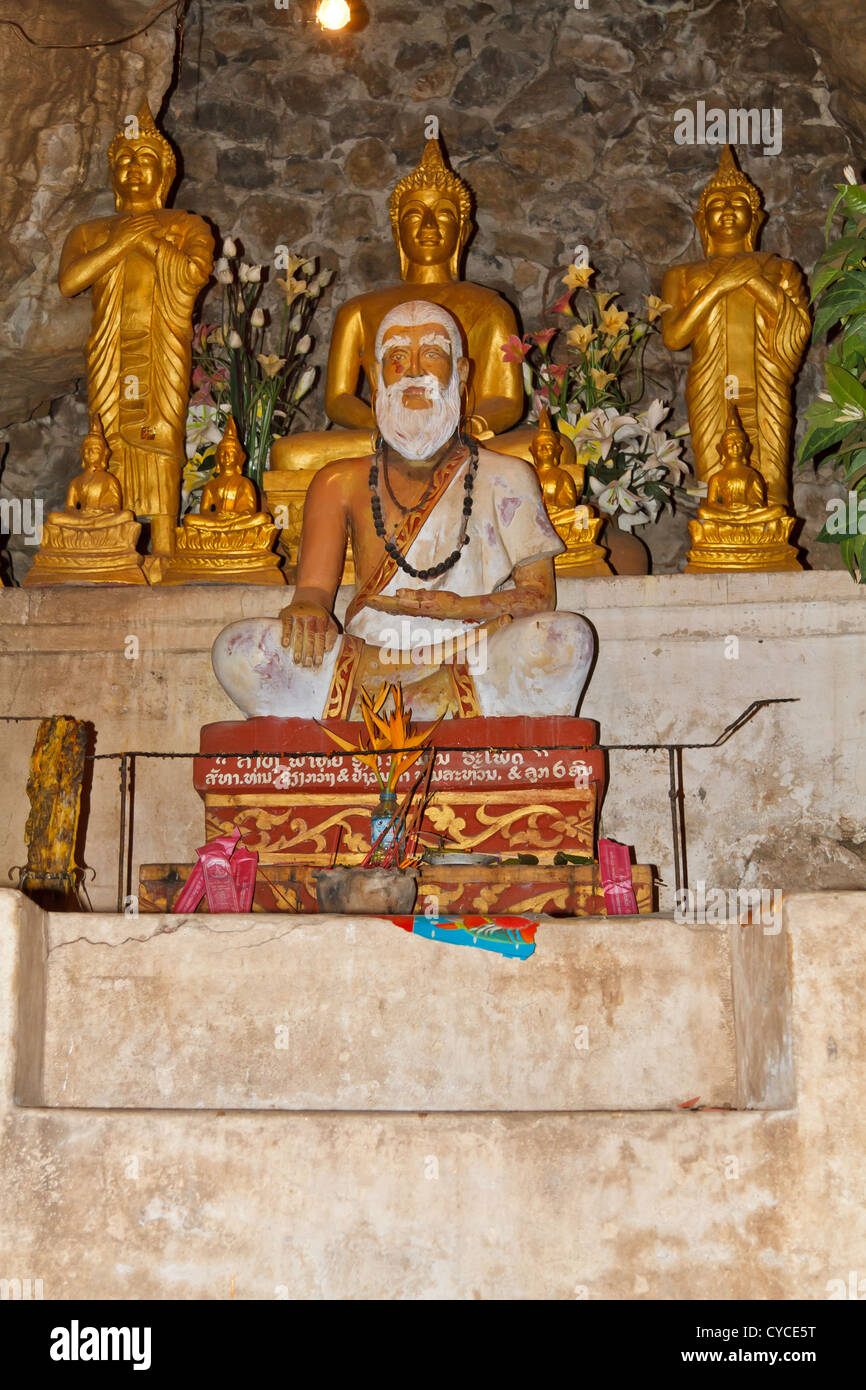 Buddha Statue on the Temple Mount Phou Si in Luang Prabang, Laos Stock ...
