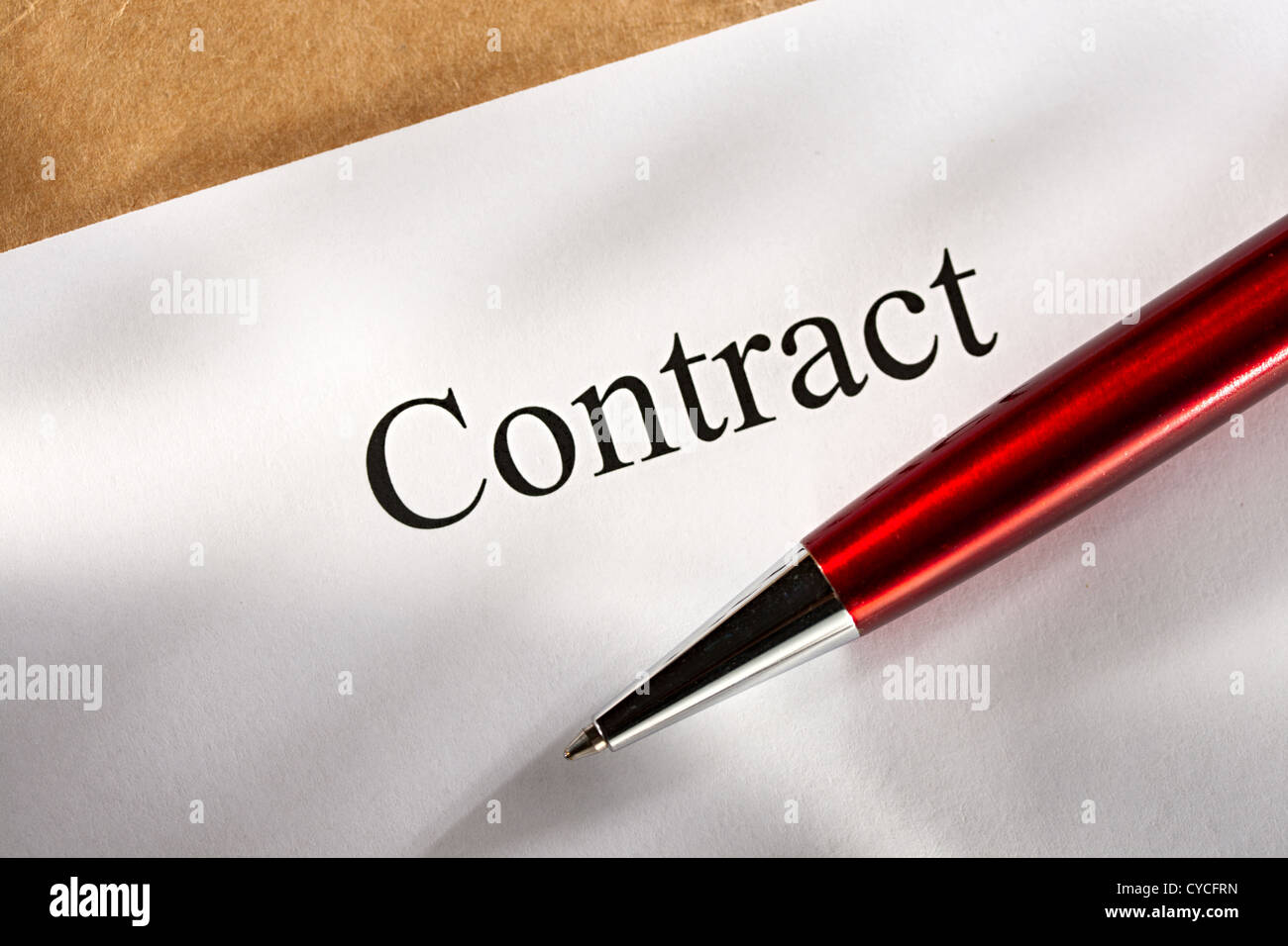 Contract conception with pen Stock Photo - Alamy