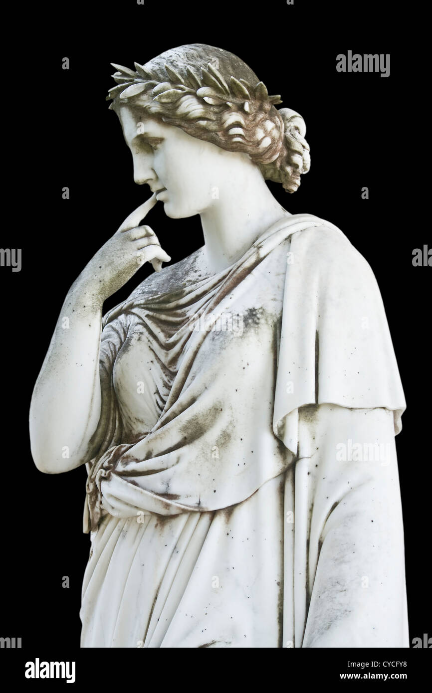 Ancient Statue showing a Greek mythical muse. The statue is located at ... Ancient Statue showing a Greek mythical muse. The statue is located at ...