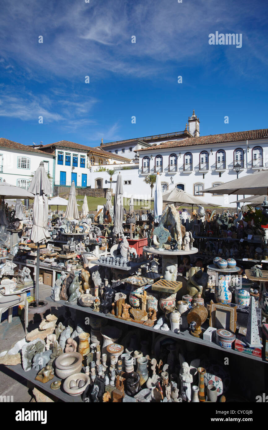 Ceramics market, Ouro Preto (UNESCO World Heritage Site), Minas Gerais ...