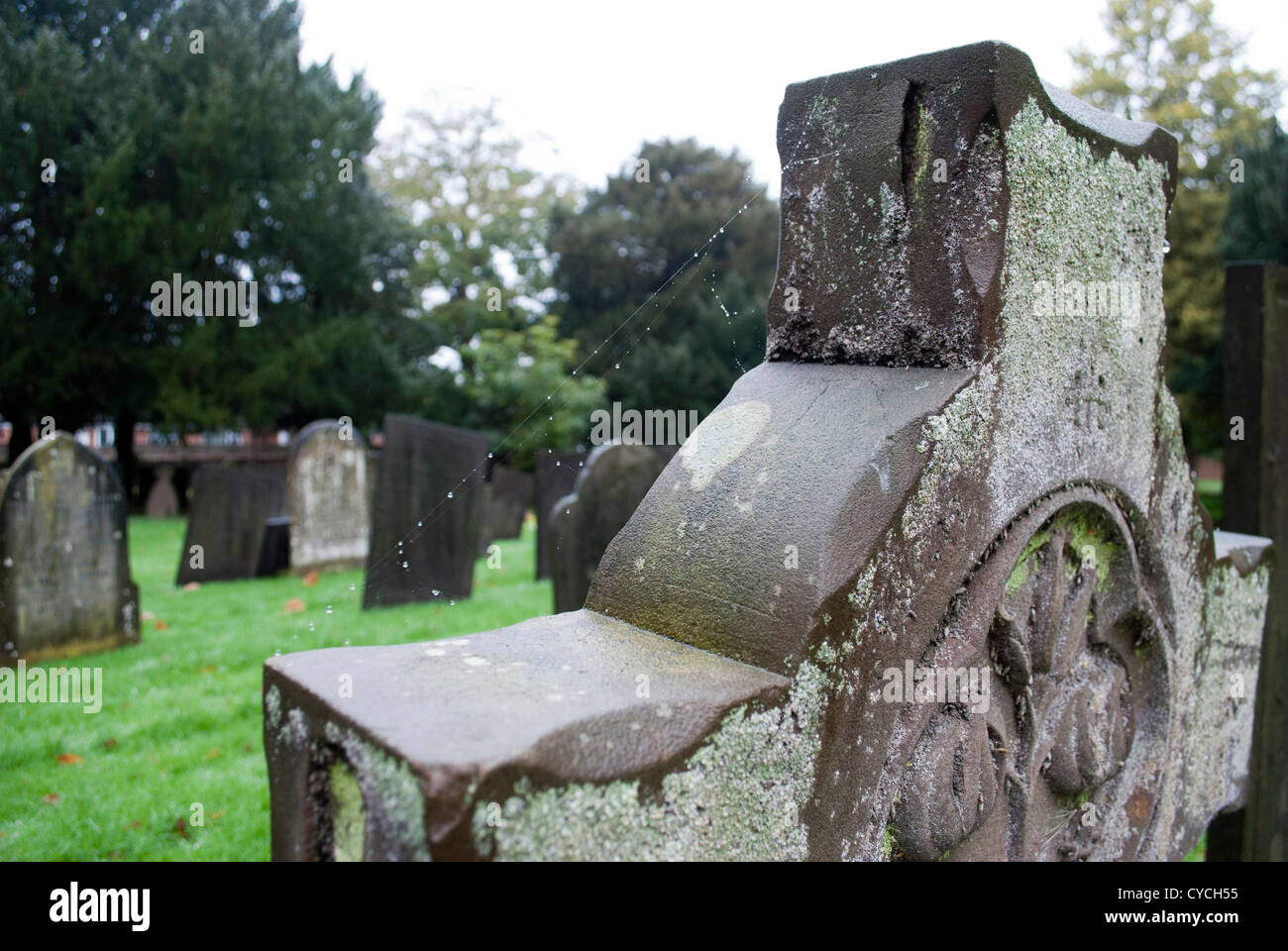Top of old stone cross at Church of St. Mary and All Saints, Bingham ...