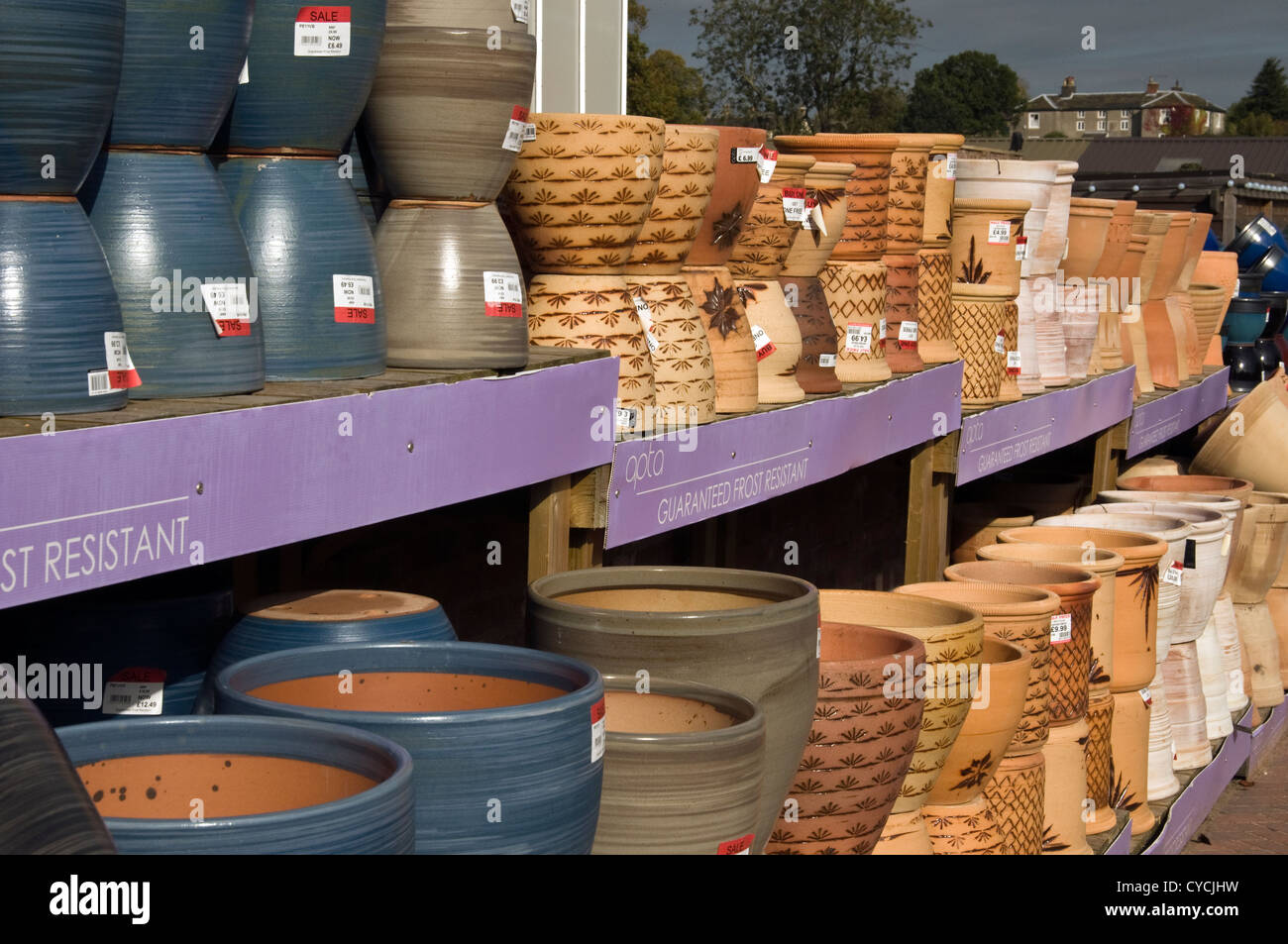 Rows of ceramic pots Stock Photo - Alamy