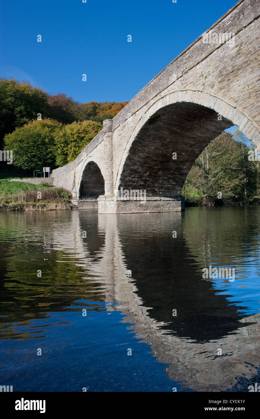 Dinham Bridge over River Teme, Ludlow, Shropshire, England Stock Photo ...