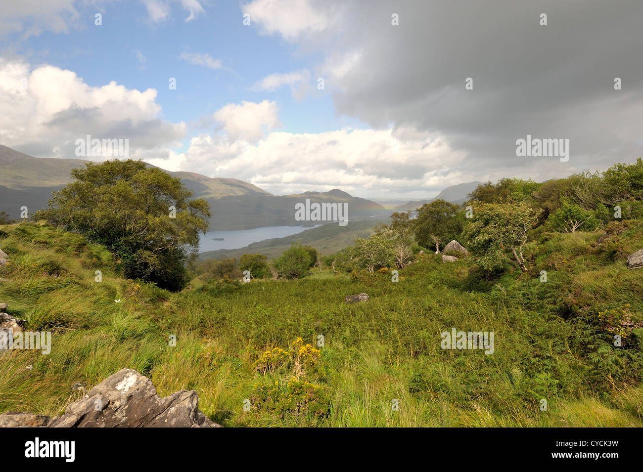 A beautiful scenic view on the lakes of Kerry (Ireland Stock Photo - Alamy
