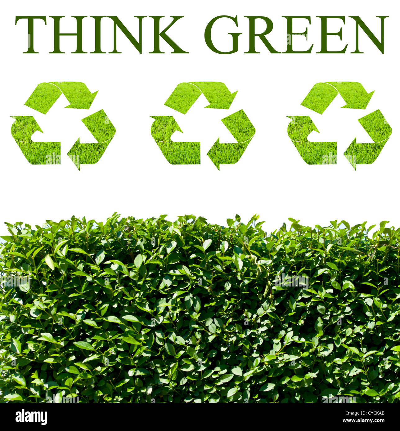 Think green ecology concept Stock Photo - Alamy