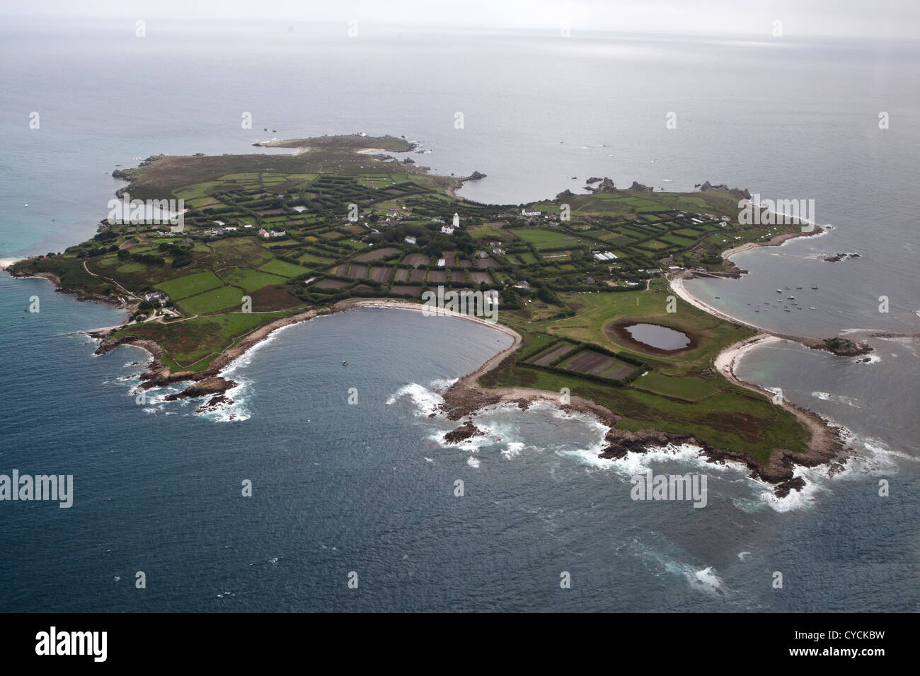 Aerial view of St Agnes island, Isles of Scillie Stock Photo - Alamy
