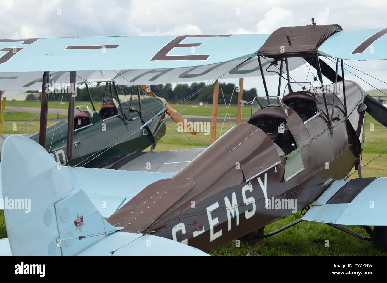Vintage biplane tiger moth cockpit hi-res stock photography and images ...