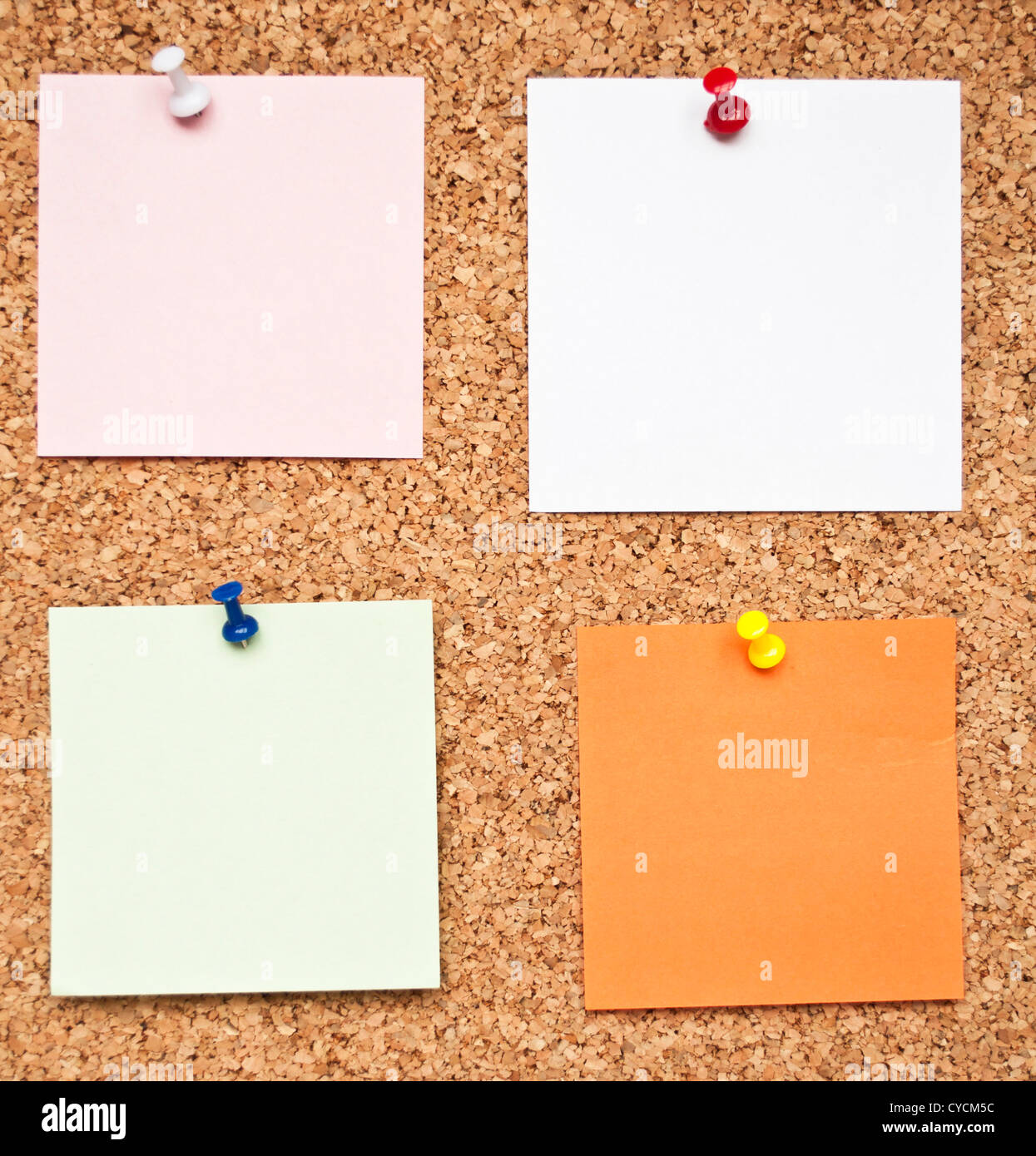 Blank postit notes on cork hi-res stock photography and images - Alamy