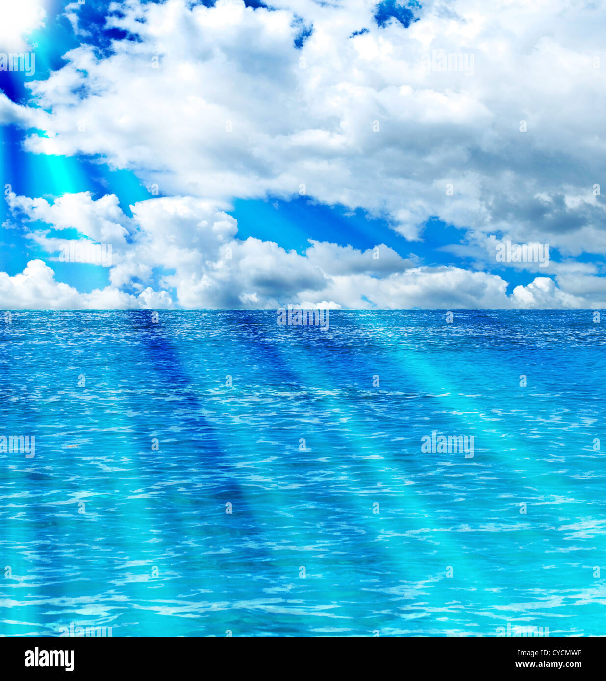 Sea and sun background Stock Photo - Alamy