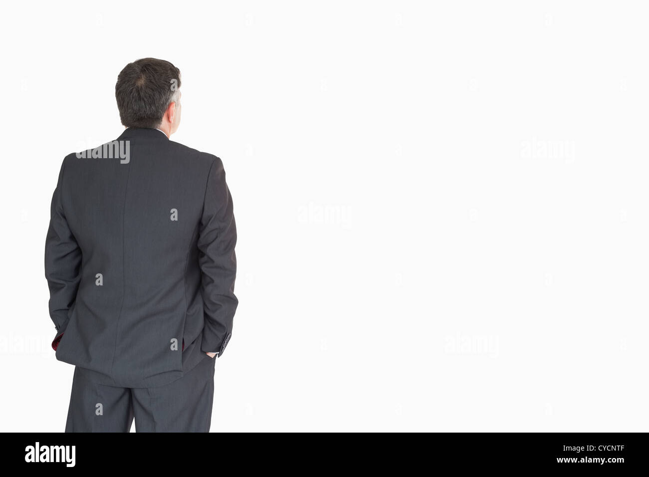 Back of businessman Stock Photo - Alamy