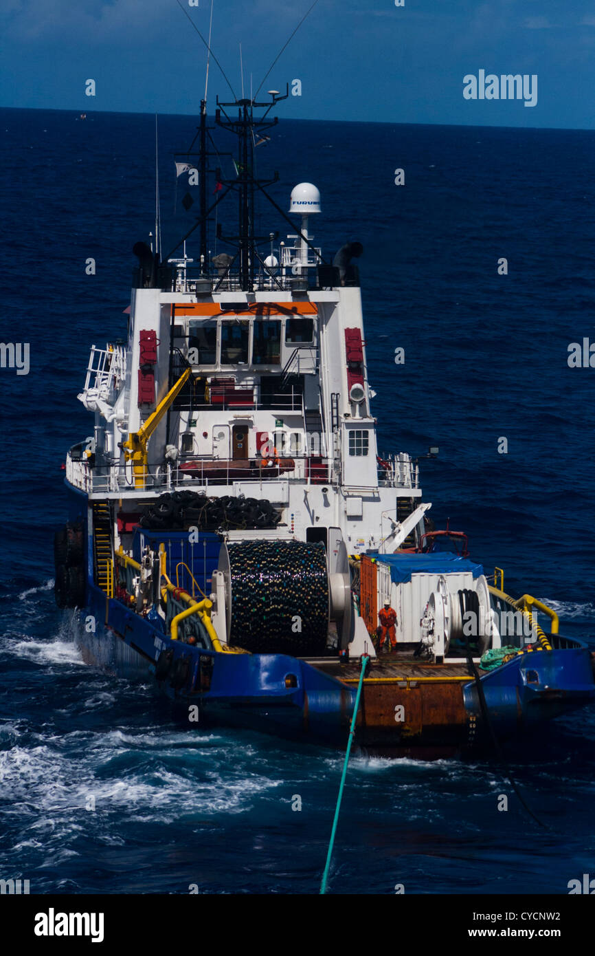 Mainport Oak Supply/tug boat working for CGG Alize Seismic Vessel ...