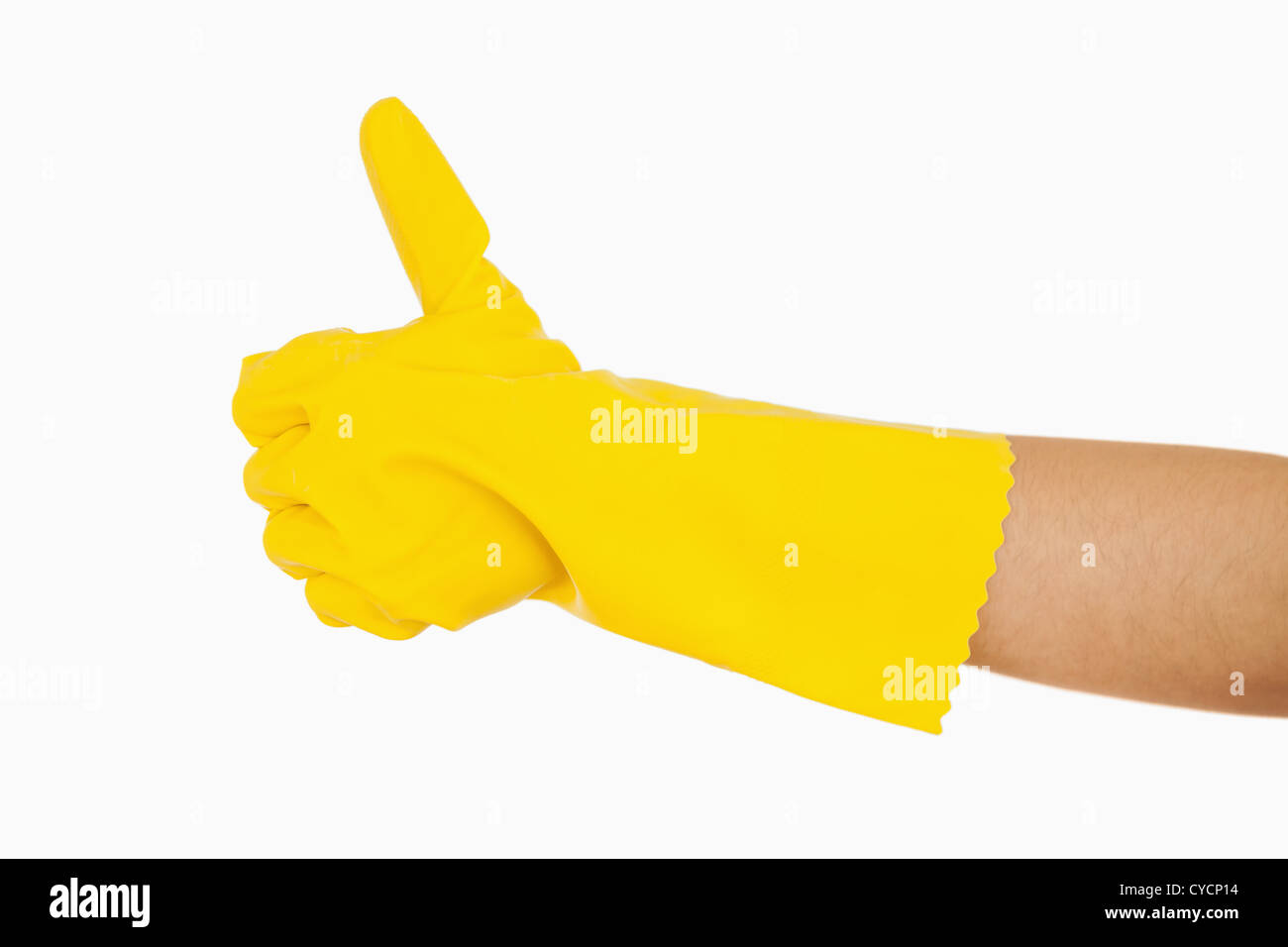 In hand rubber gloves Cut Out Stock Images & Pictures - Alamy