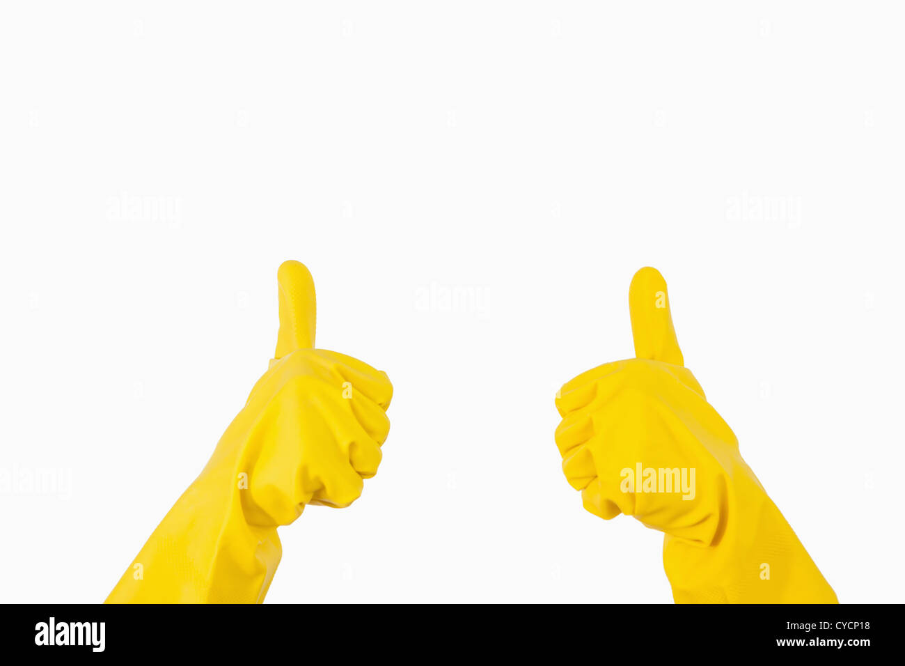 Gloves showing thumbs up Stock Photo - Alamy