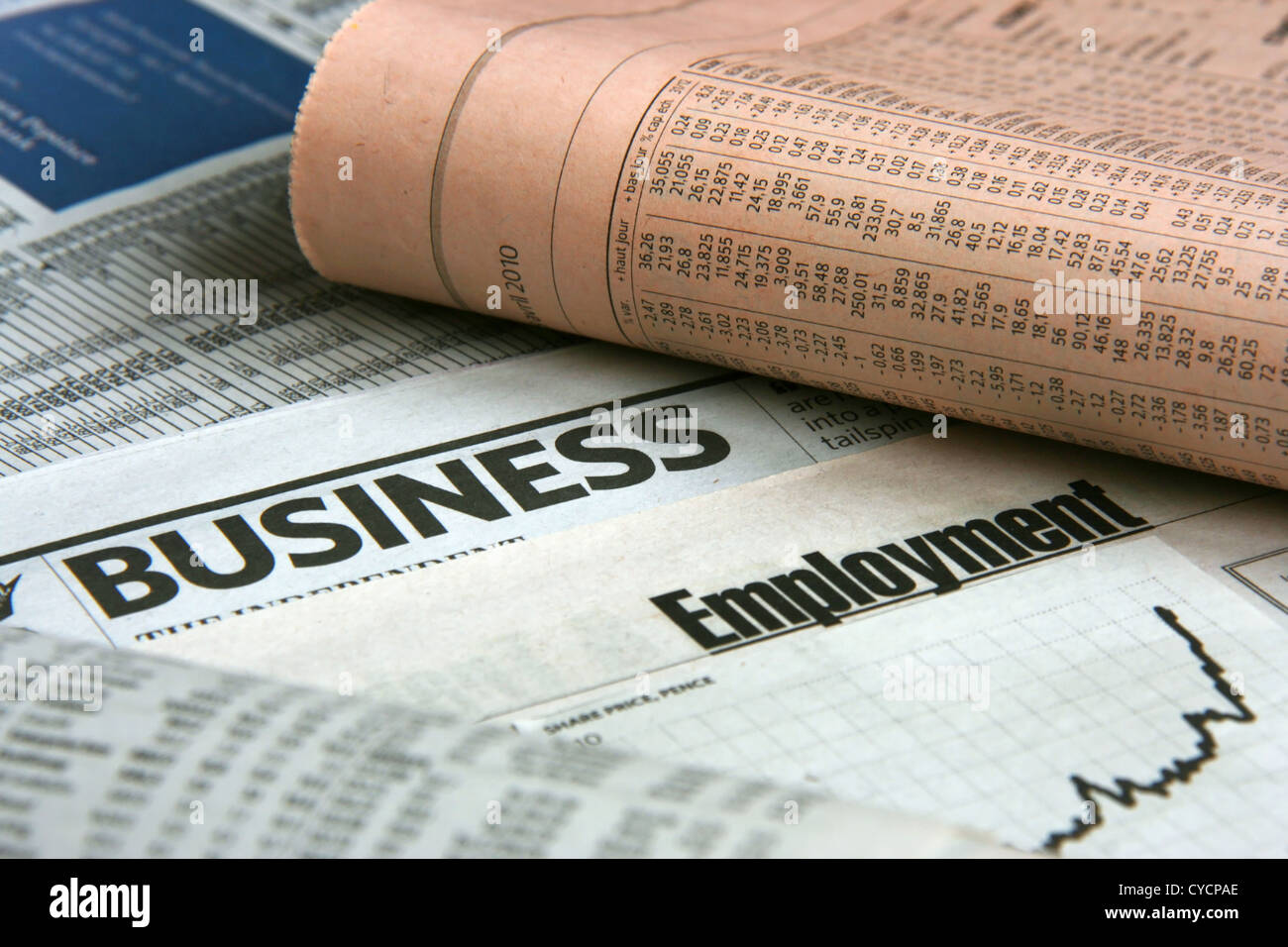 Newspapers: everyday searching for job and business opportunities Stock ...
