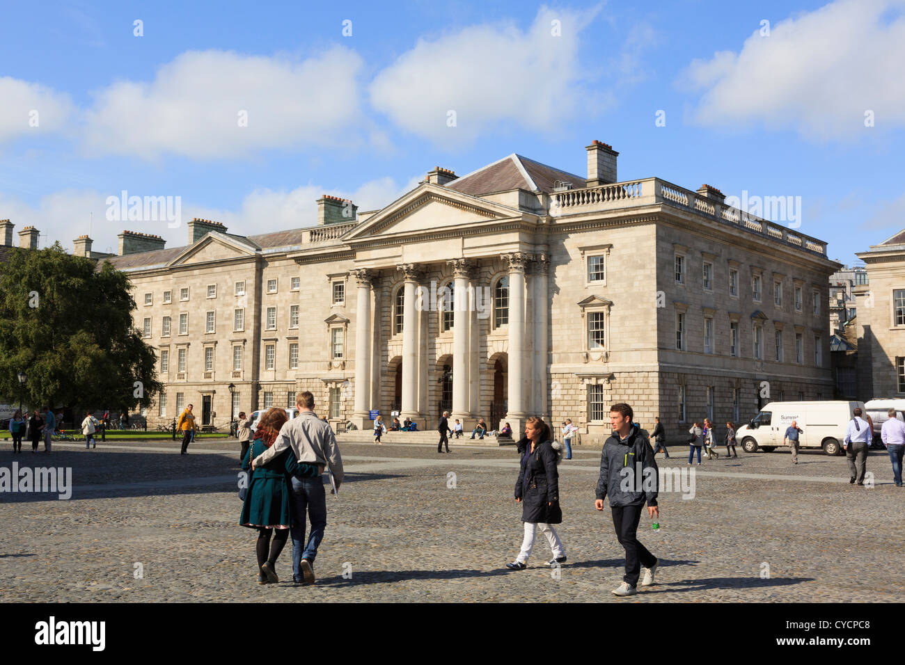 The Chapel in Parliament Square on Trinity College University of Dublin campus in College Green ...