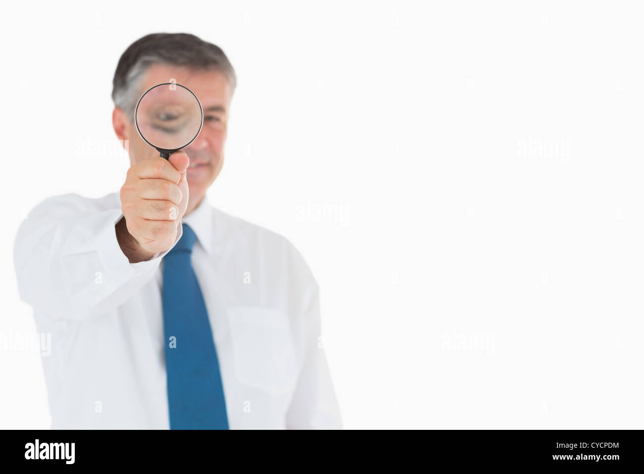 Businessman using magnifying glass hi-res stock photography and images ...