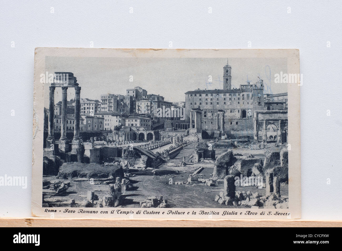 A view of Rome in an old postcard Stock Photo - Alamy