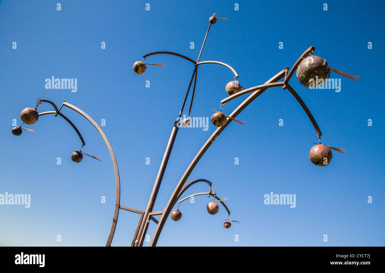 Musical metal spheres installation at Harmonic Fields wind music ...