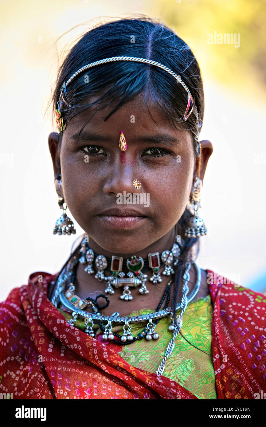 Tribal Indian girl Stock Photo - Alamy
