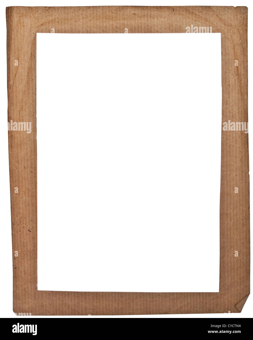 Blank paper on card board background isolated on white Stock Photo - Alamy