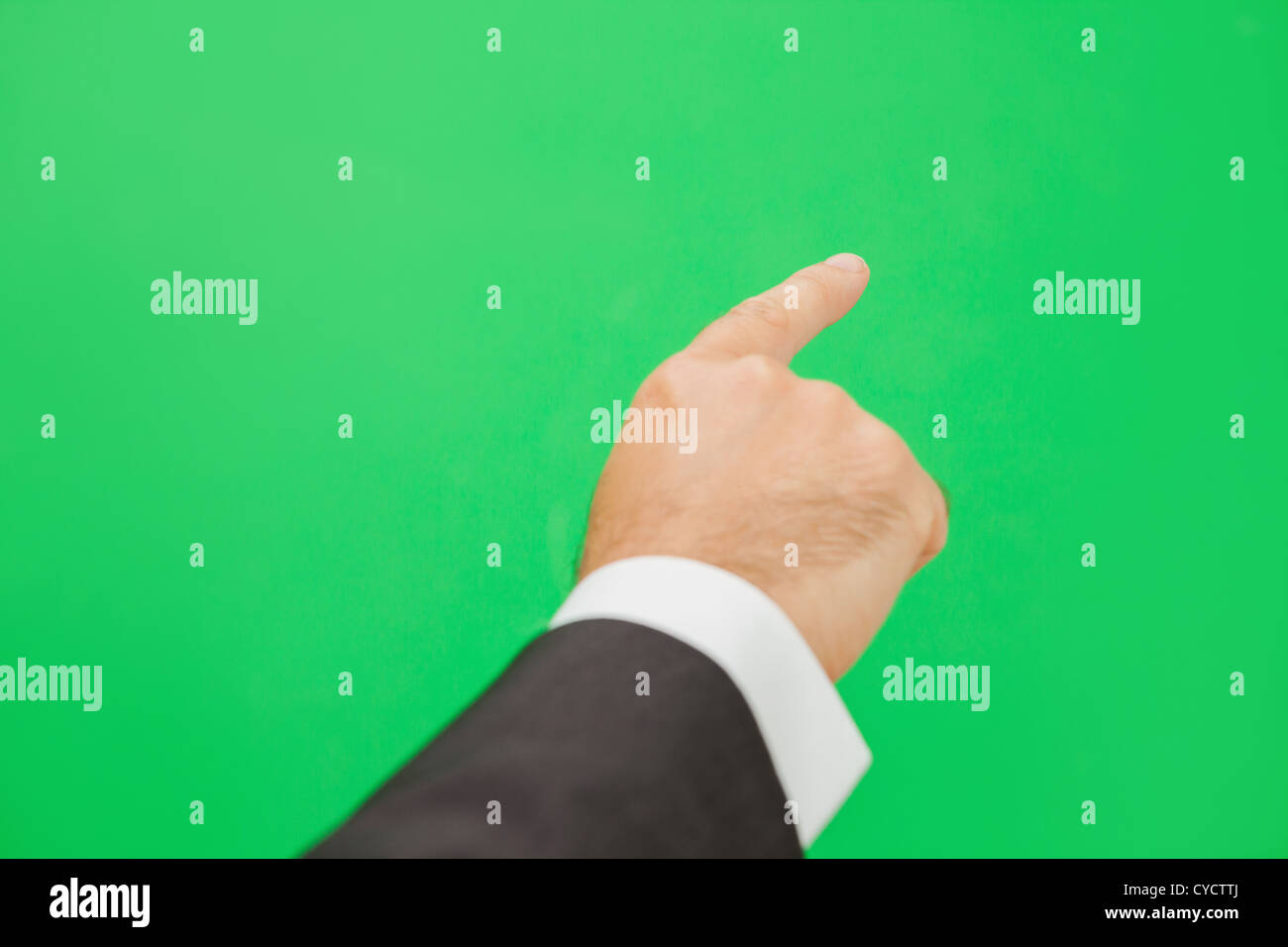 Hand pointing to copy space Stock Photo - Alamy