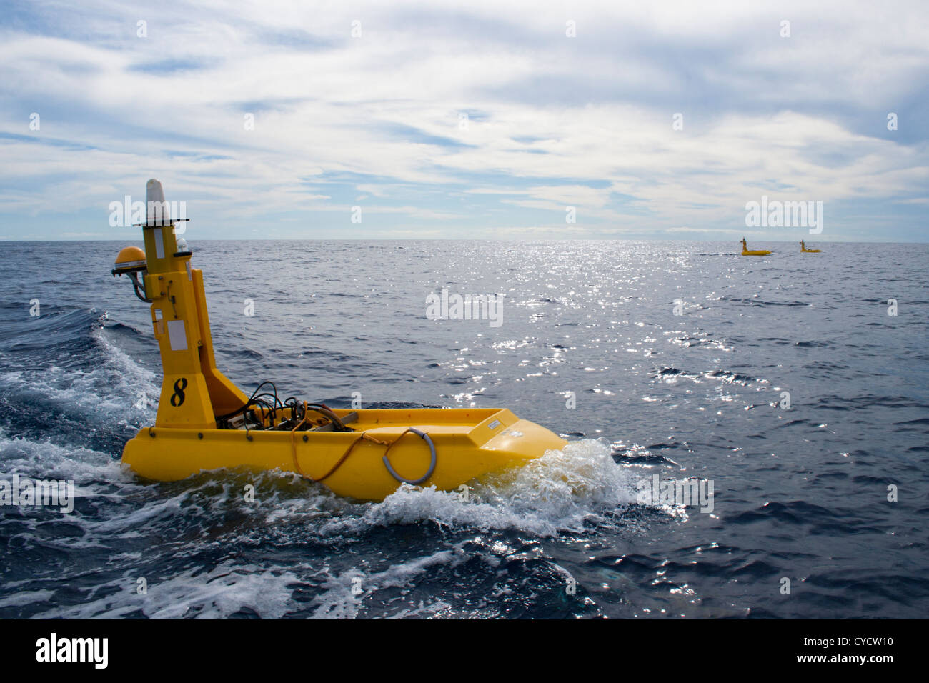 Tail buoy, towed on the end of 4 miles streamer cables from CGG Alizé ...