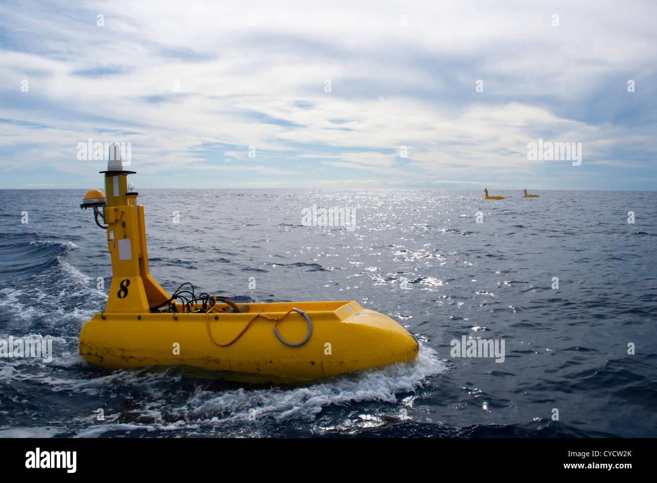 Tail buoy, towed on the end of 4 miles streamer cables from CGG Alizé ...