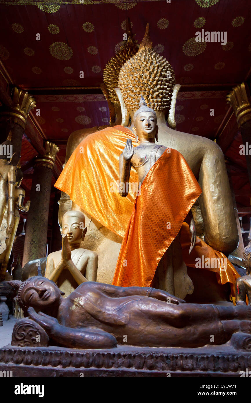 Statue in the Temple Vat Siphouthabat Thippharam in Luang Prabang, Laos ...