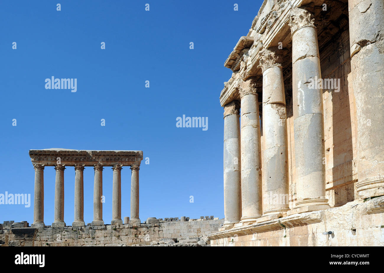 Temple ruins of Baalbek in Lebanon Stock Photo - Alamy