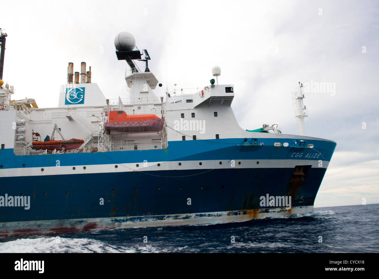 CGG Alizé seismic vessel towing streamers seismic cables looking for ...