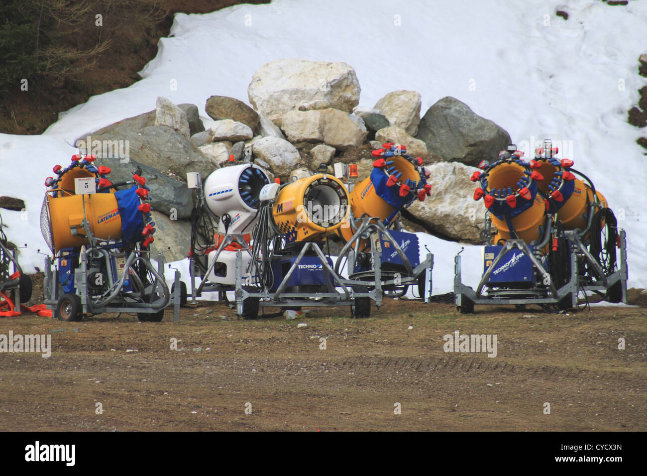 "snow gun" or "snow cannon Stock Photo - Alamy
