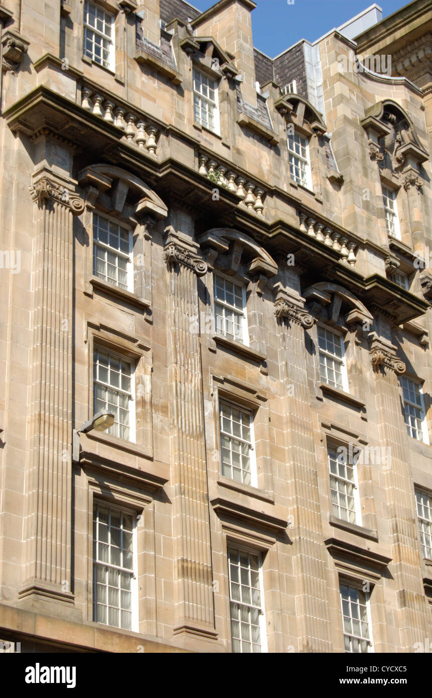 Traditional sandstone city centre building in Glasgow, Scotland Stock ...