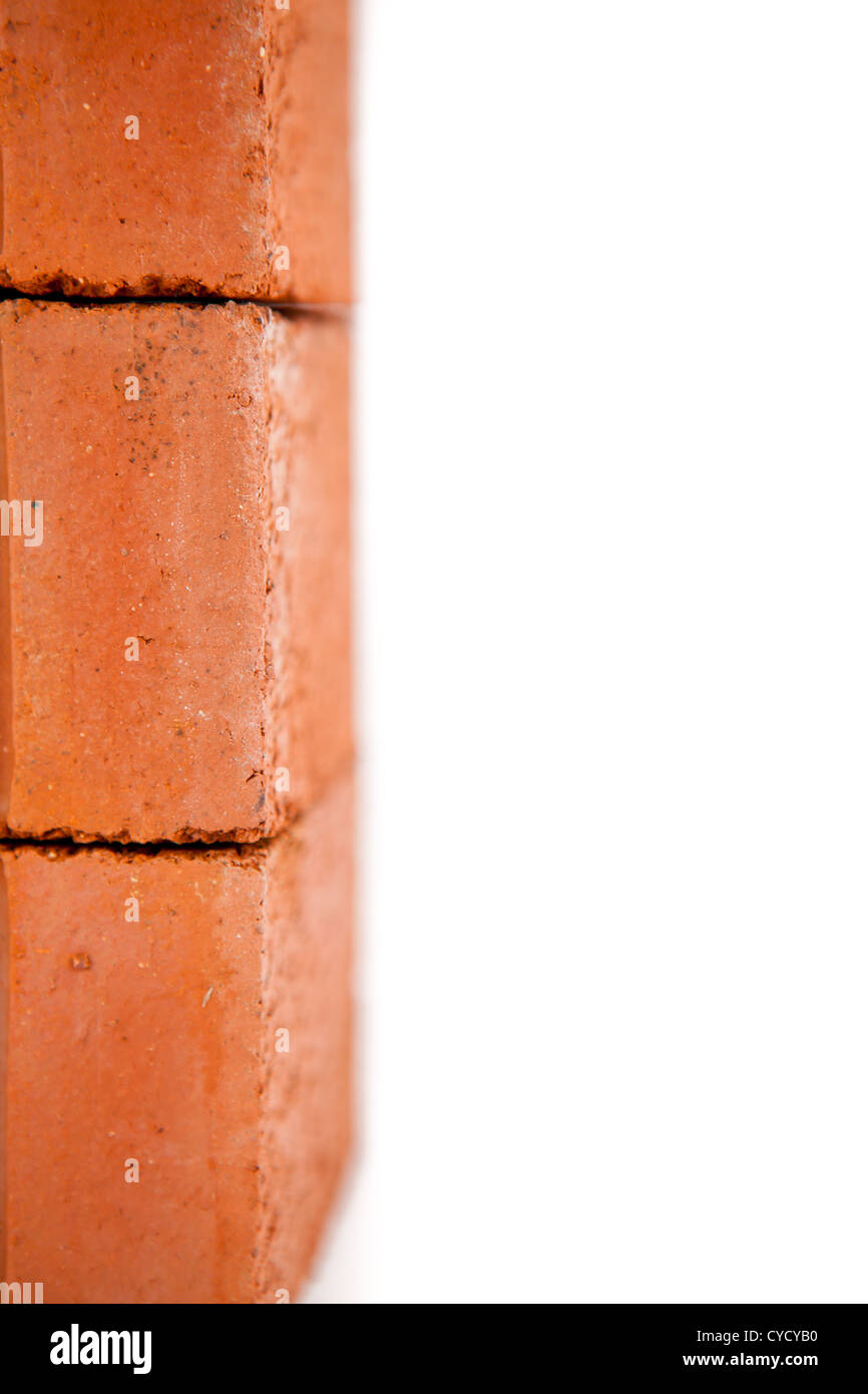 Edge of stack of bricks Stock Photo - Alamy
