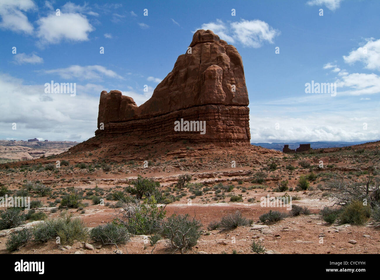 A sandstone tower in Arches National Park, Utah Stock Photo - Alamy