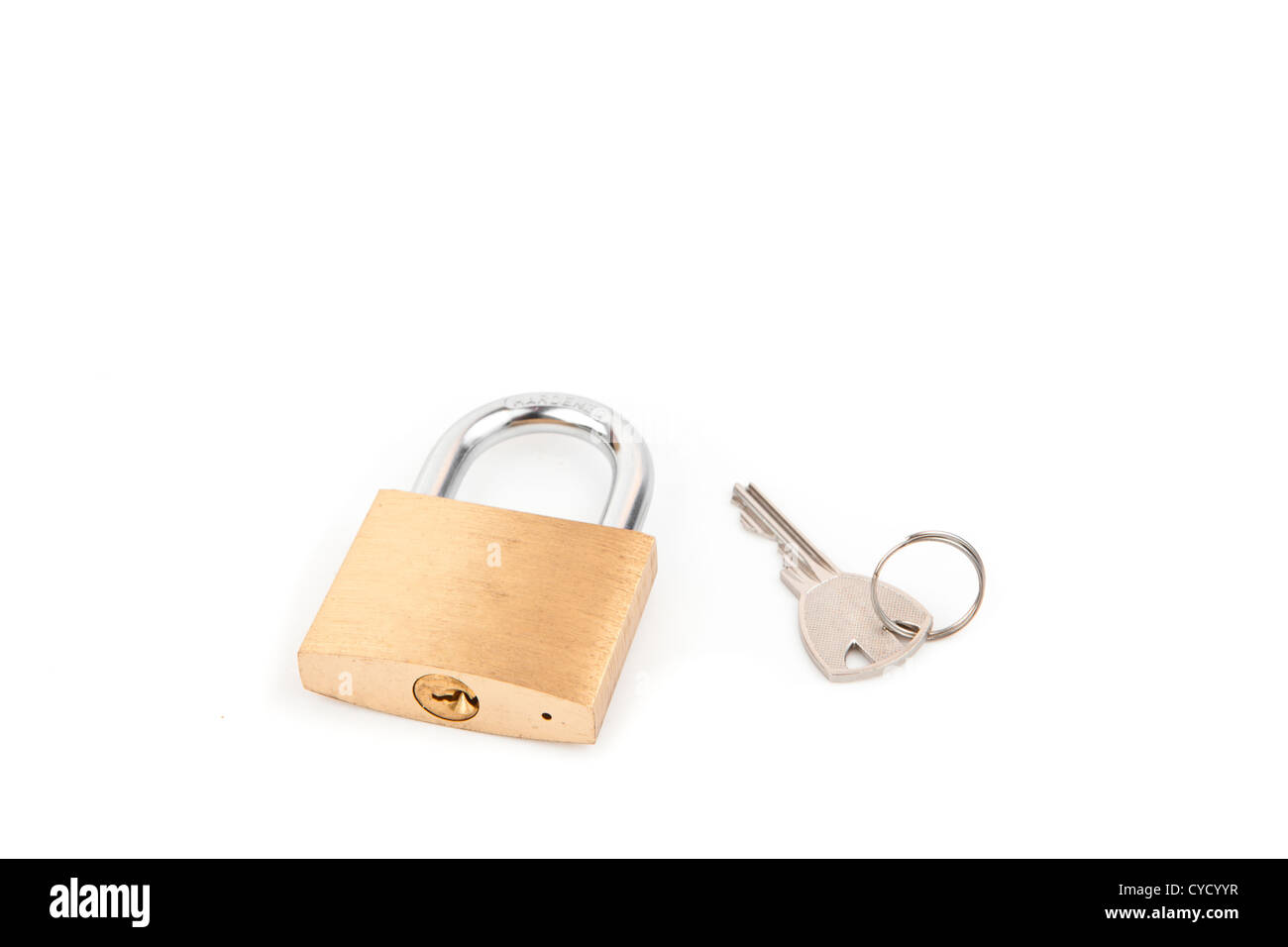 Padlock and key Stock Photo - Alamy