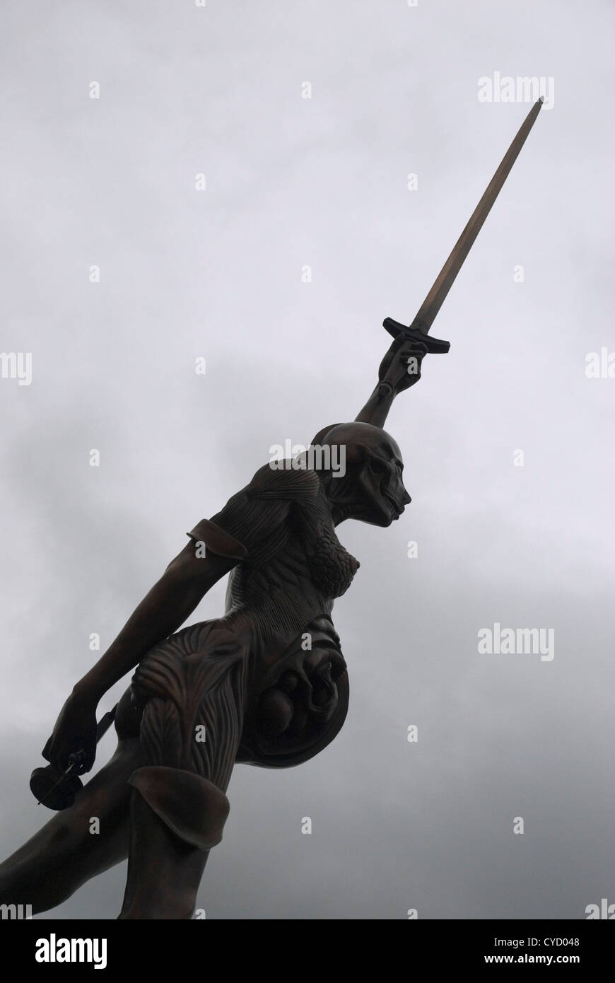 Bronze statue on Devon seafront Stock Photo - Alamy