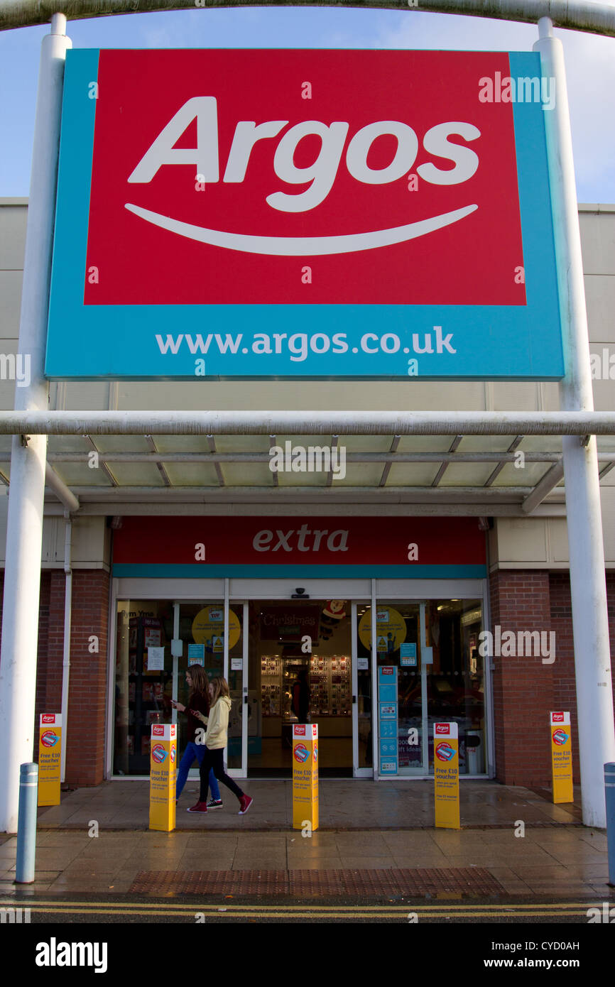 Argos Extra store front in Bangor, north Wales Stock Photo - Alamy