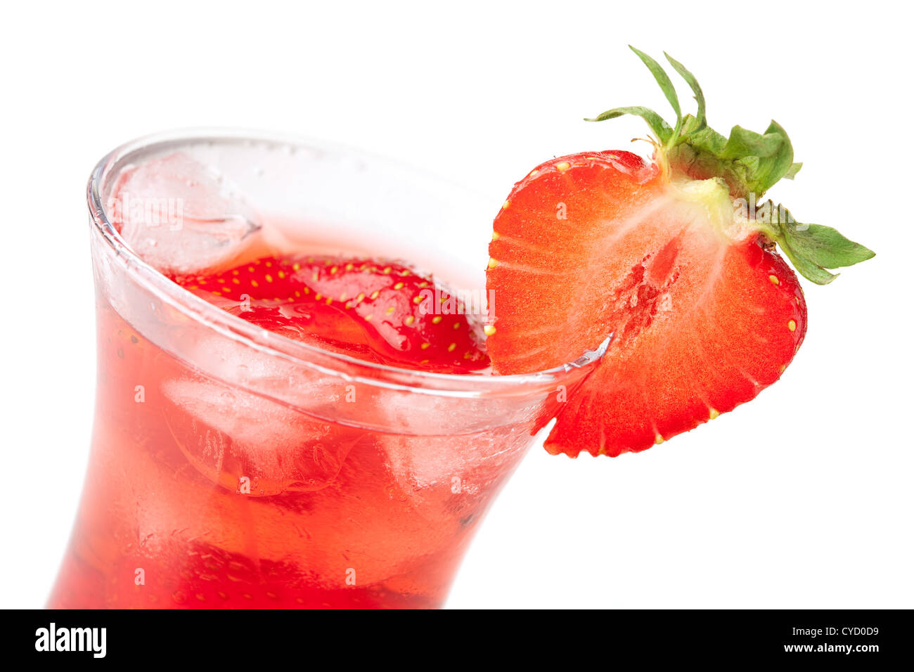 Cocktail collection - Strawberry cocktail. Closeup, isolated on white ...
