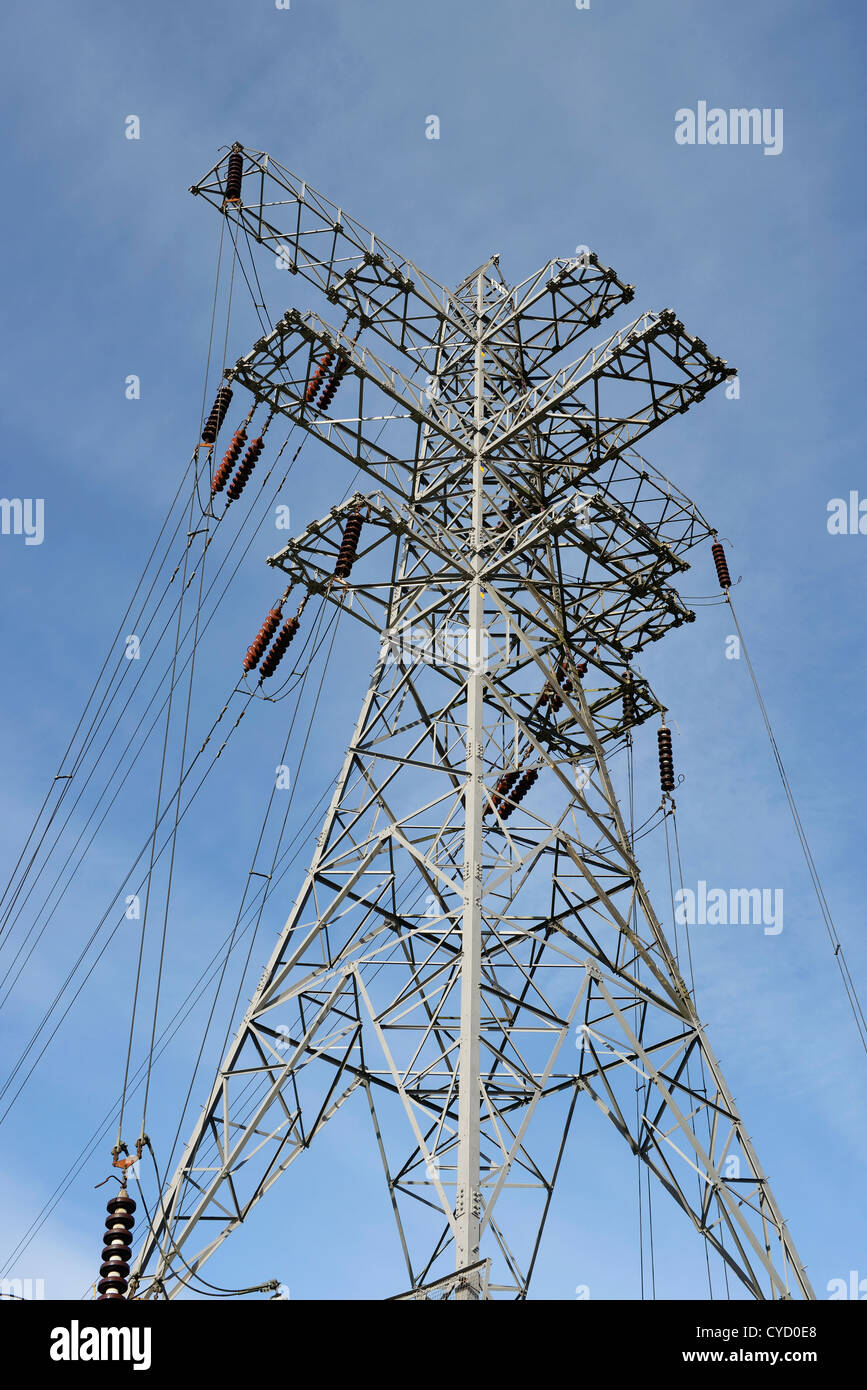 UK electricity pylon Stock Photo - Alamy