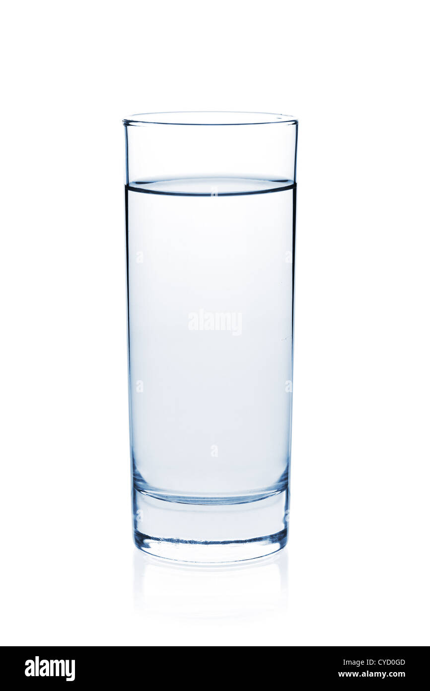 Soda water in glass. Isolated on white background Stock Photo - Alamy