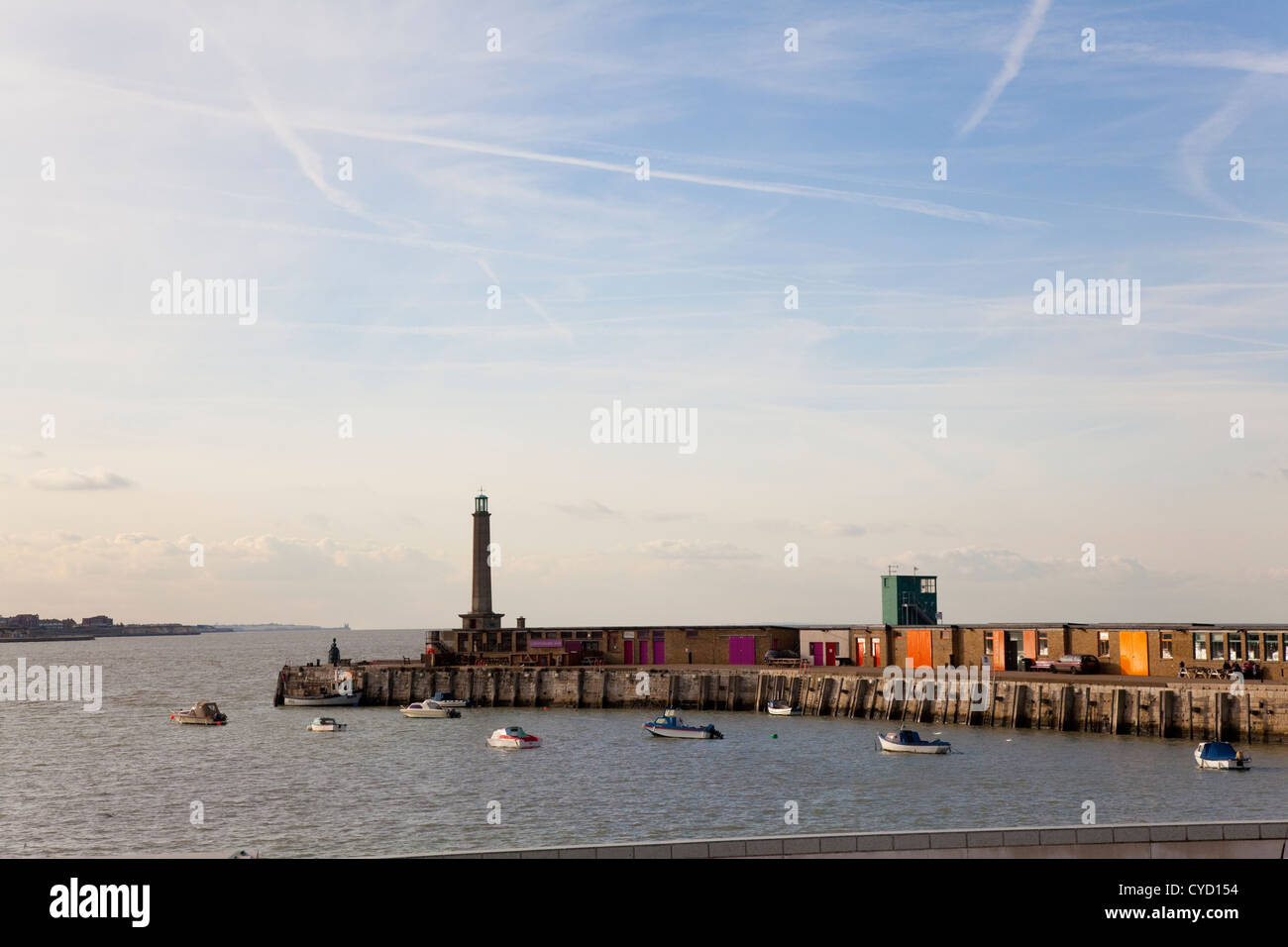 Margate Harbour Arm, Margate, Kent, UK, evening Stock Photo - Alamy