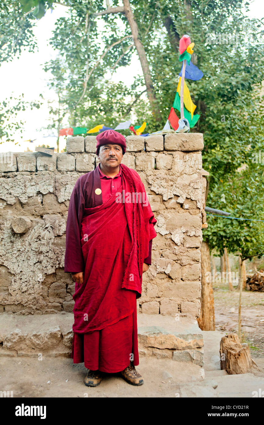 The Headmaster of the primary school at Hemis Monastery in India Stock ...