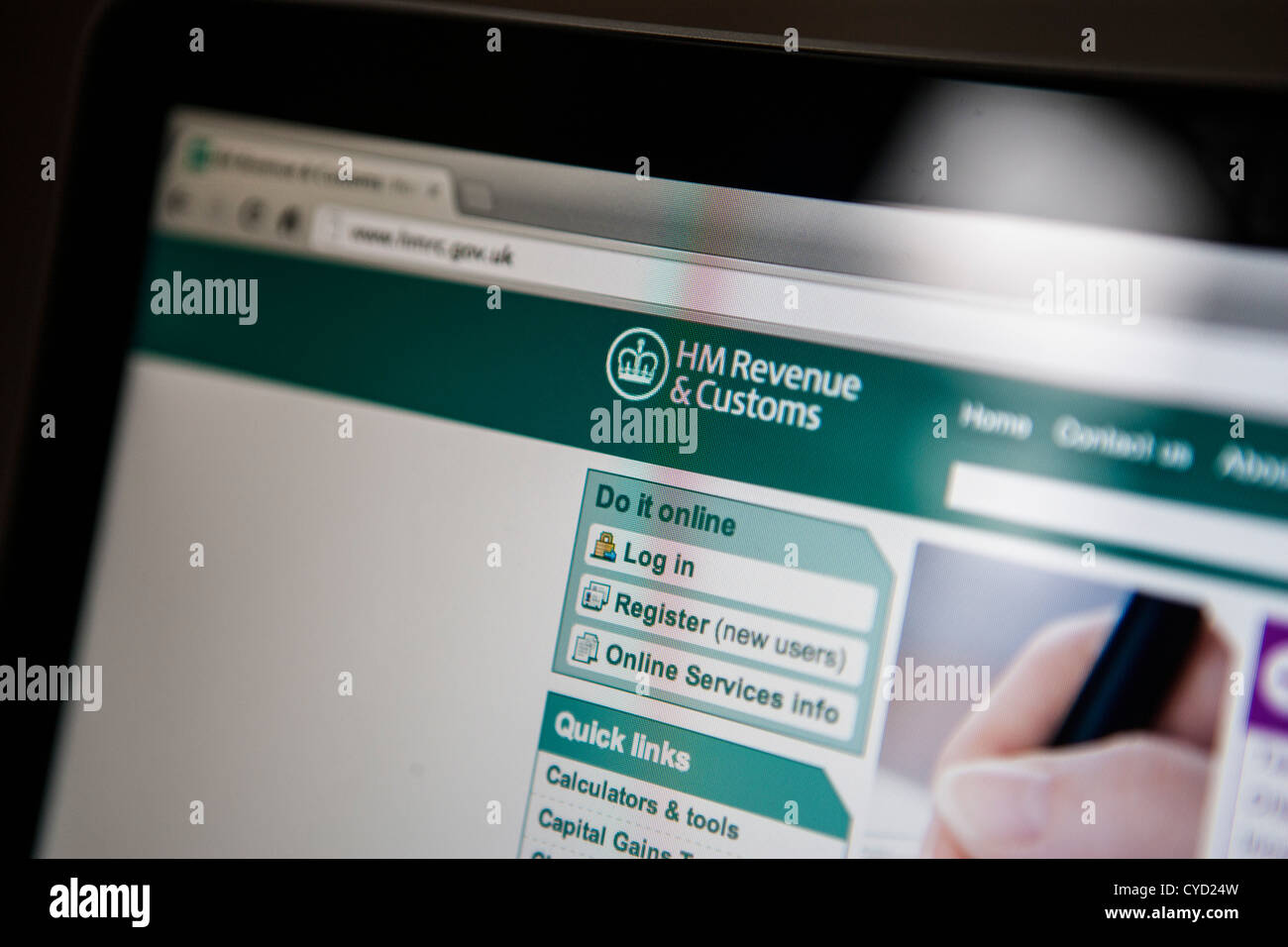 hmrc online website login page on a laptop screen Stock Photo - Alamy