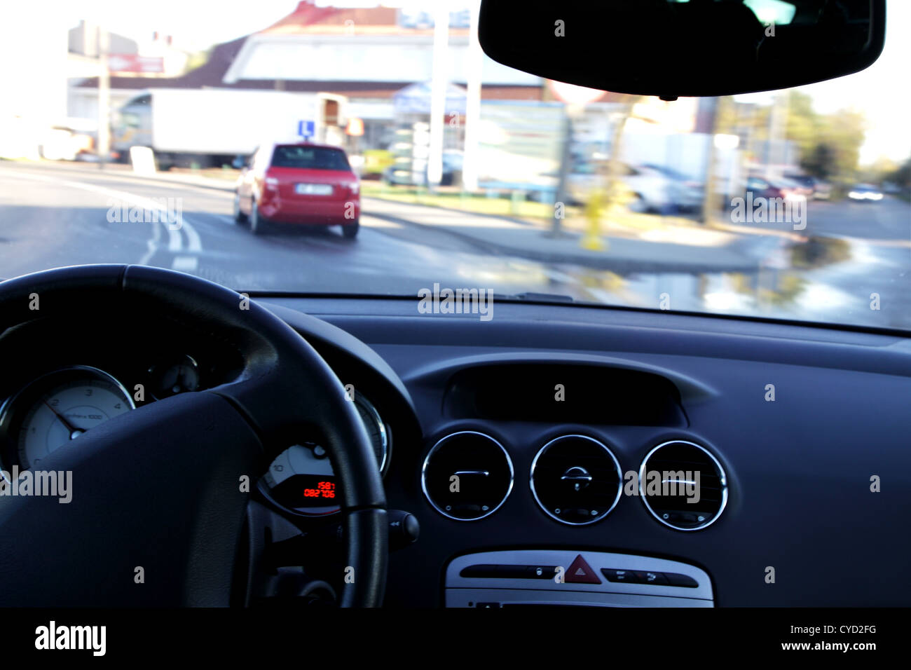 City car road hi-res stock photography and images - Alamy