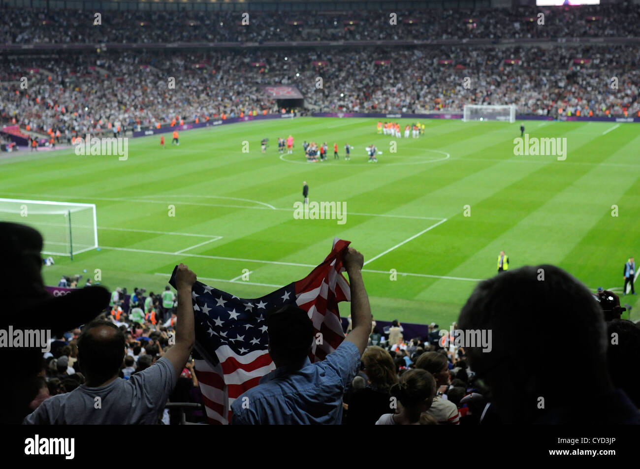 Team America fans celebrate the Gold medal victory against Japan in the ...