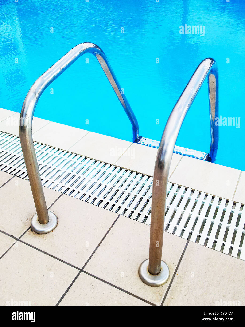 Swimming pool with stairs Stock Photo - Alamy